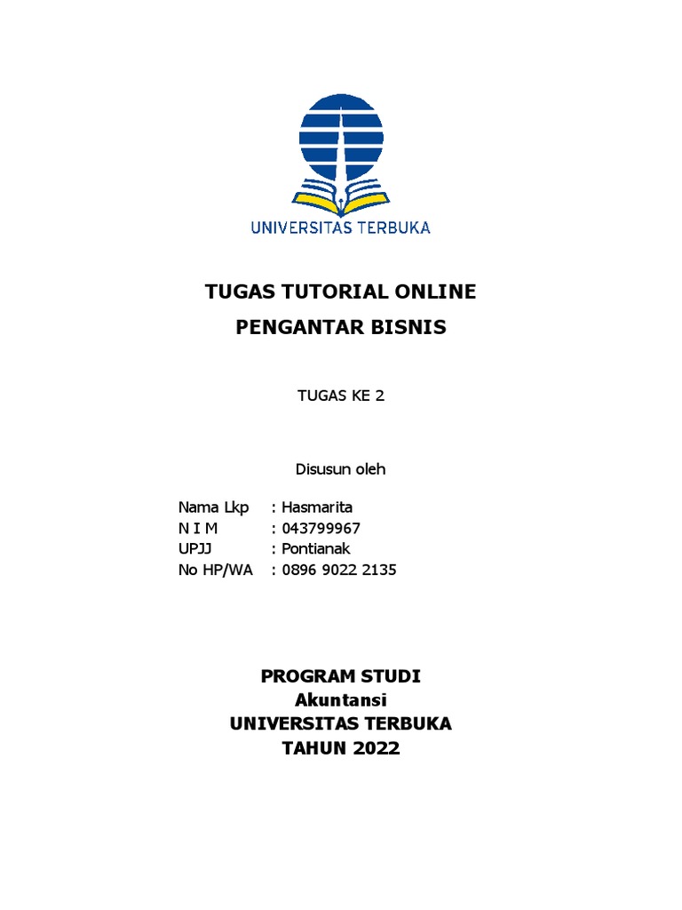 Tugas 2 Pengantar Bisnis | PDF
