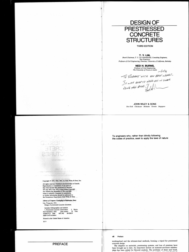 T y Lin 1967 Introducetion Prestressed Concrete Structures | PDF
