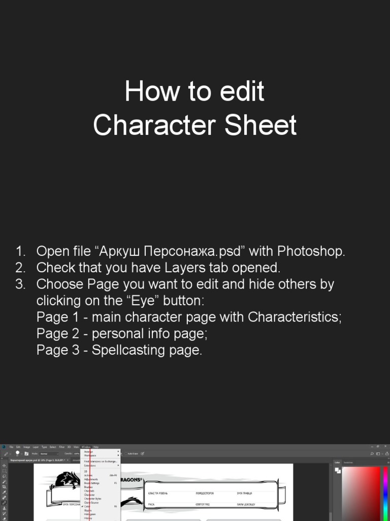 1115633-How To Edit Character Sheet | PDF