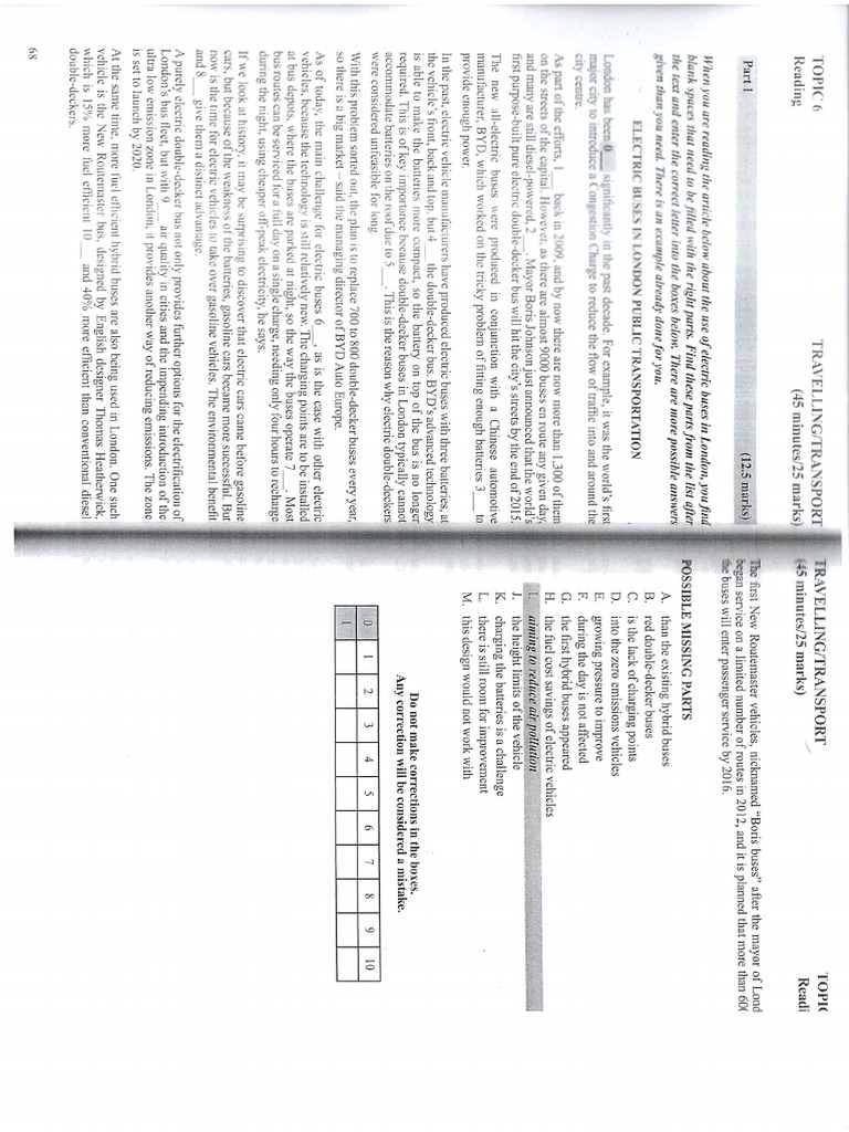 Travelling Transport C1 | PDF