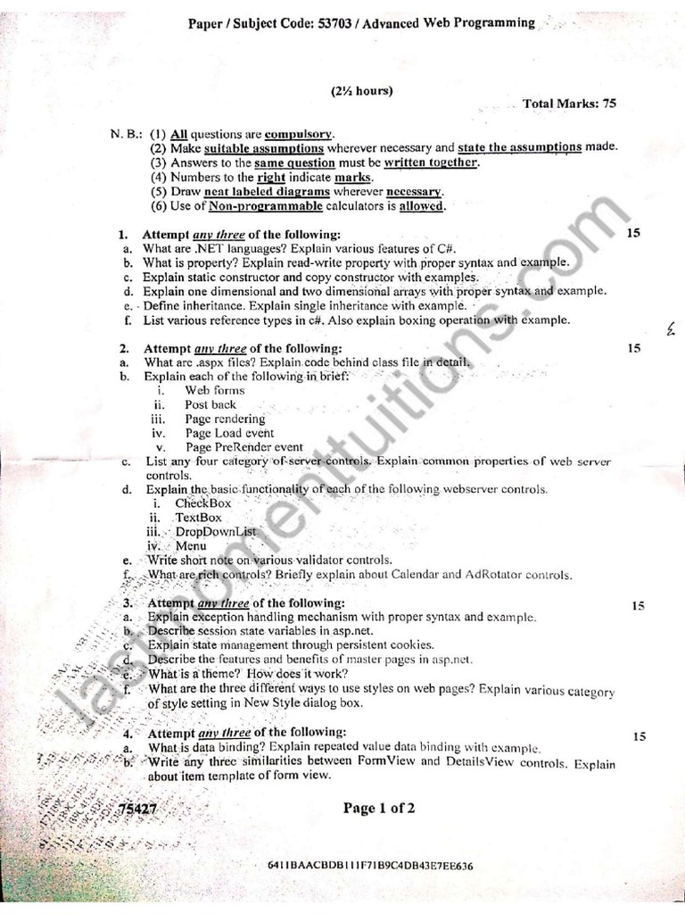 Tybsc-It Sem5 Awp Nov19 | PDF
