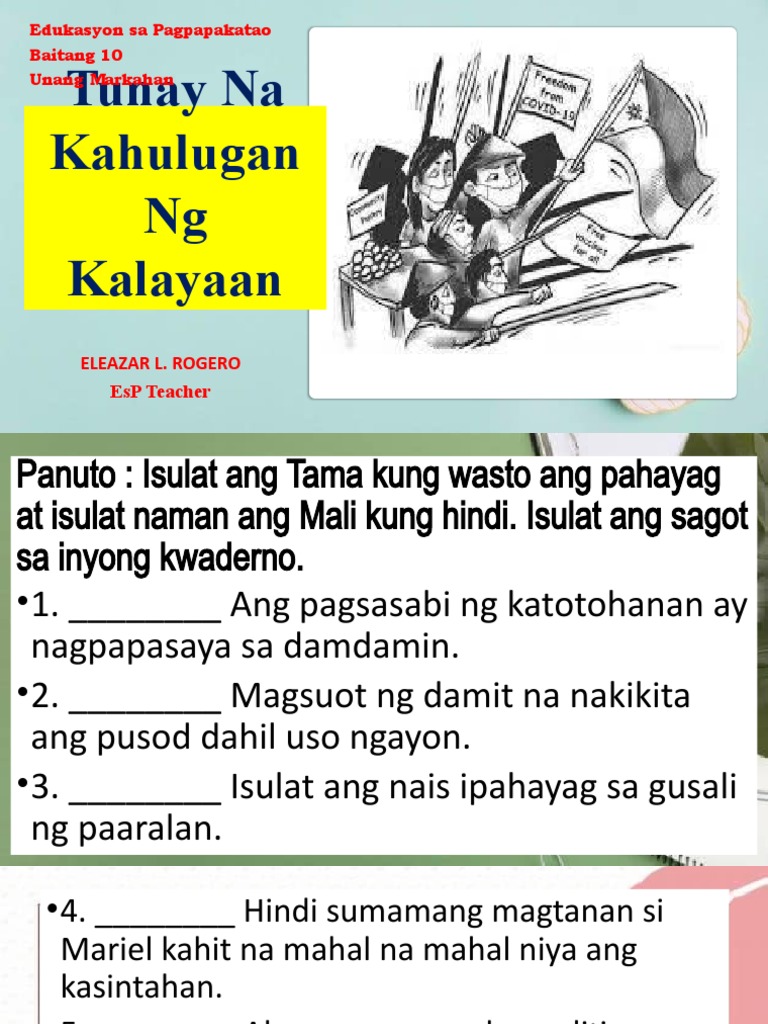 Week 5 - Tunay Na Kahulugan NG Kalayaan Updated | PDF