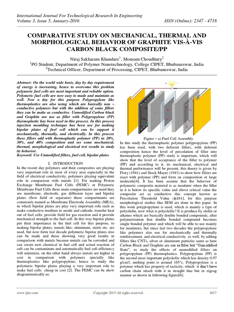 Comparative Study On Mechanical, Thermal and Morphological Behavior of Graphite Vis-À-Vis Carbon ...