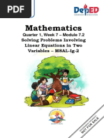 Math7 - q2 - Mod8 - Solving Linear Equations and Inequalities in One Variable | PDF | Inequality ...
