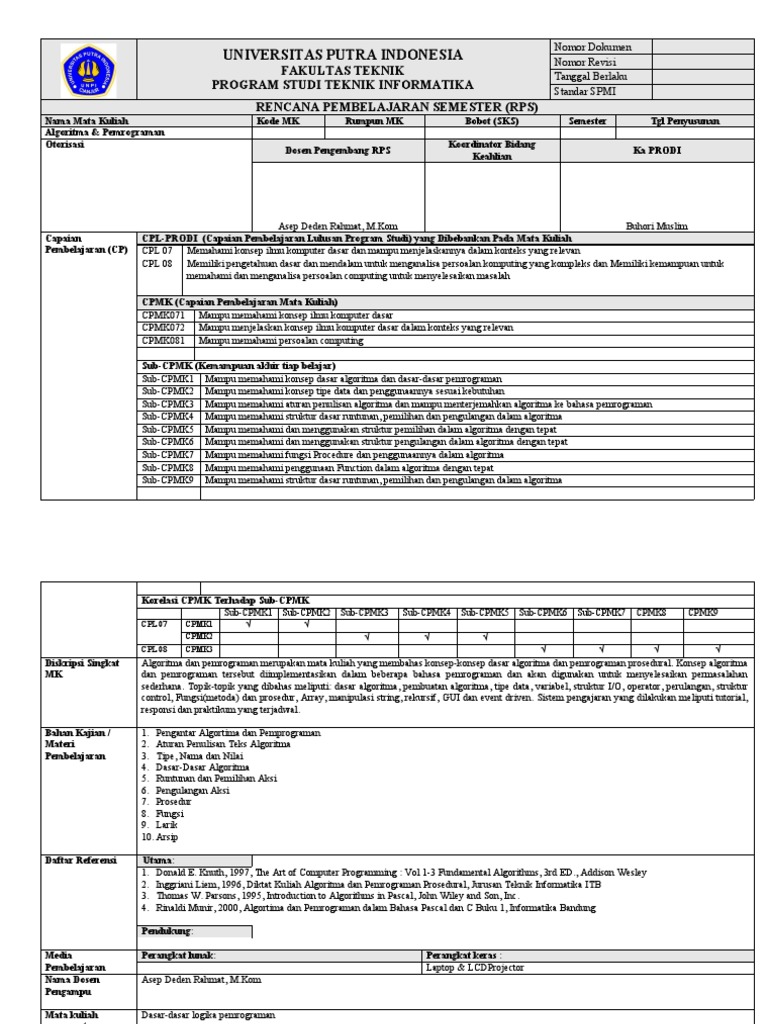 RPS Algoritma & Pemrograman | PDF