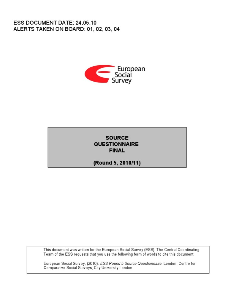 ESS DOCUMENT DATE: 24.05.10 Alerts Taken On Board: 01, 02, 03, 04 | PDF ...