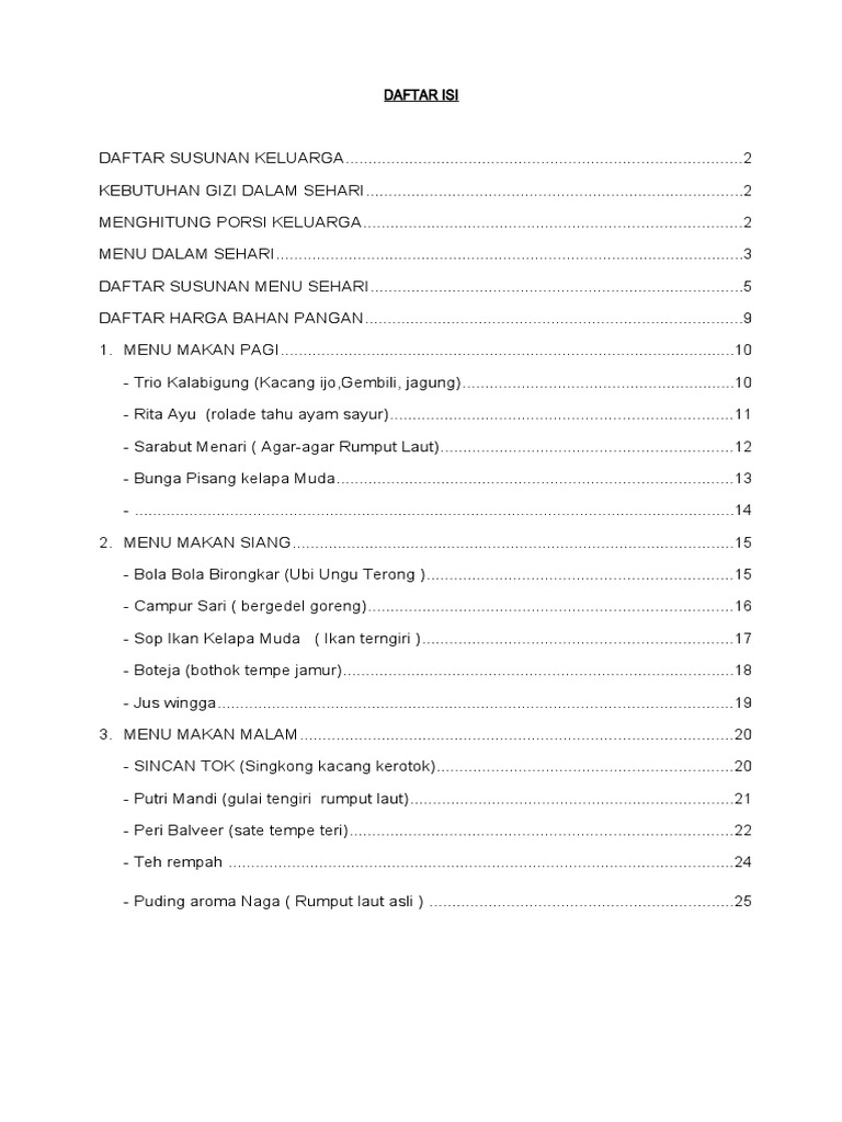 Lomba Cipta Menu | PDF