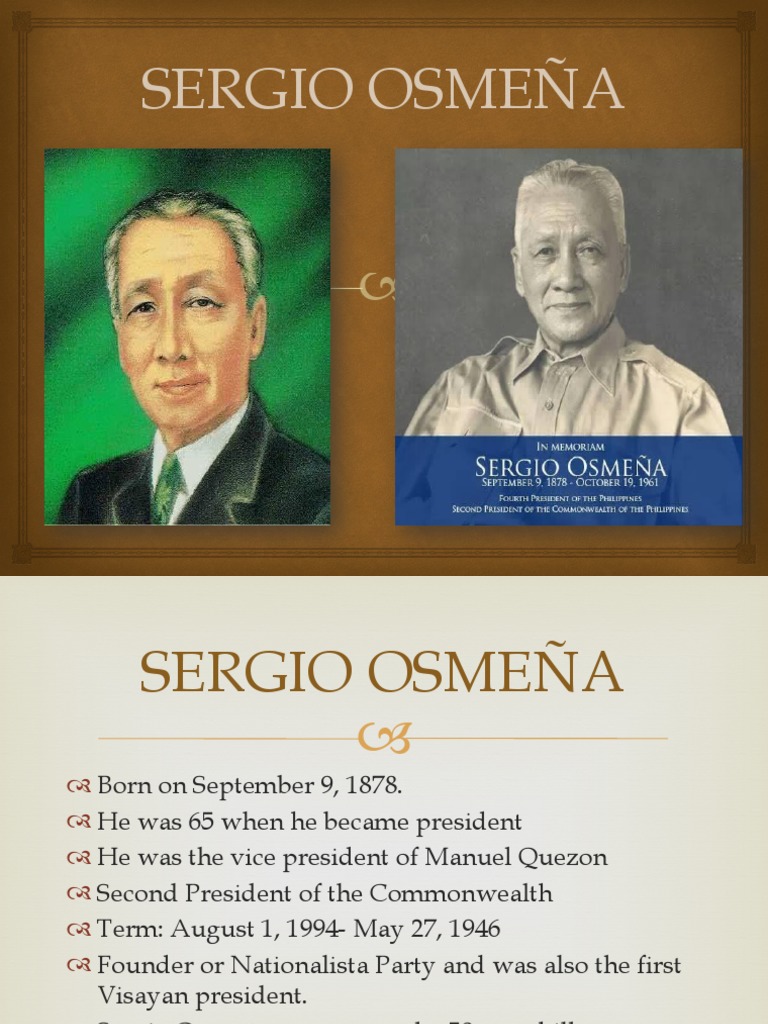 Sergio Osmeña: 4th President of the Philippines | PDF | Politics