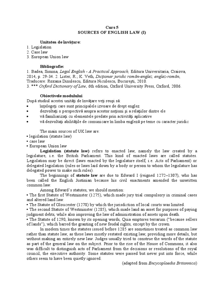 Curs 5 | PDF | Precedent | Case Law