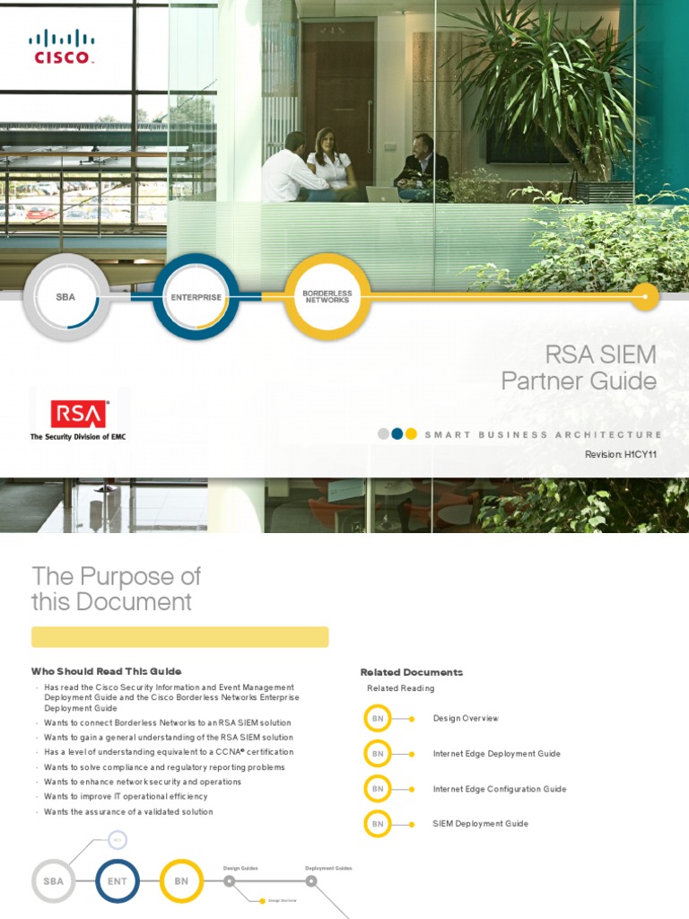 Rsa Siem Partner Guide: Revision: H1CY11 | PDF | Computer Network | Cisco Systems