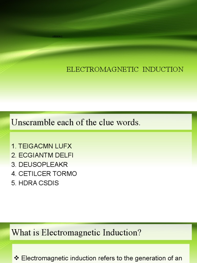 Electromagnetic Induction in Generators | PDF | Electromagnetic ...