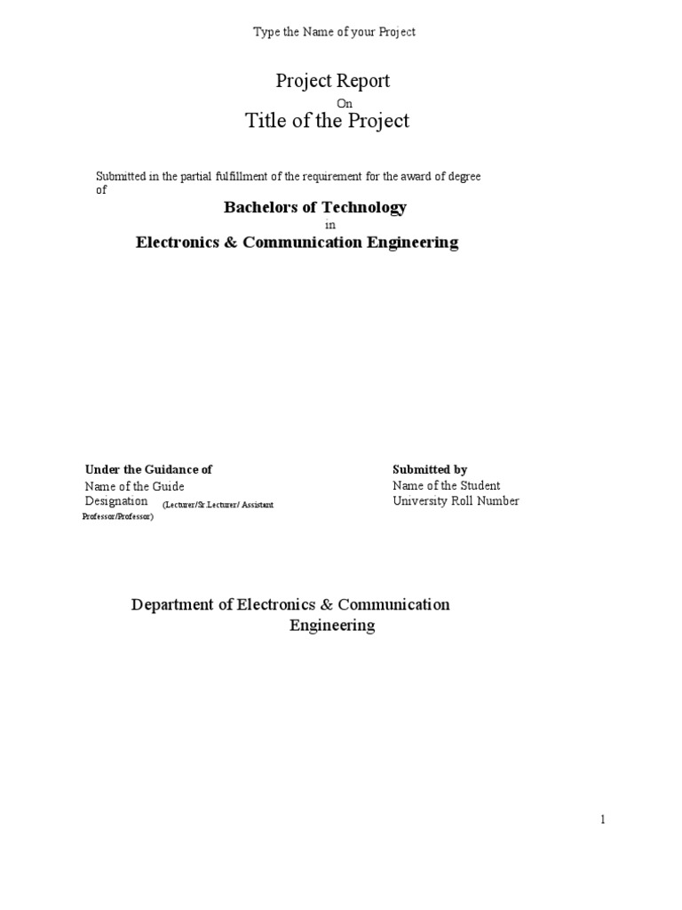 Guideline Format of Major Project Report | PDF | Design | Scientific Method