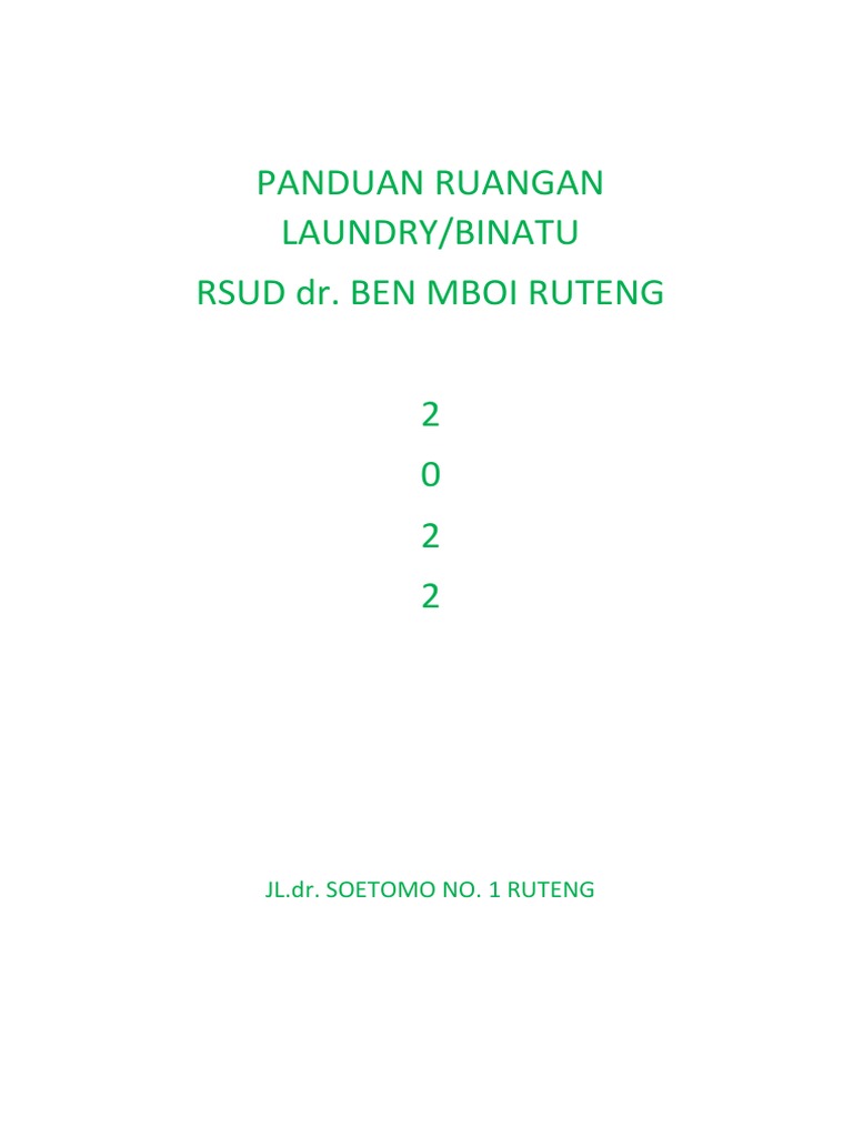 Panduan Ruangan Laundry Rsud | PDF | Griya & Taman | Sains & Matematika