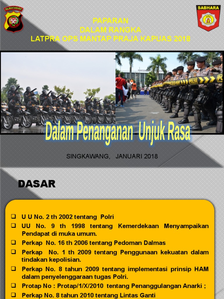 Paparan Dalmas Polda Kalbar | PDF