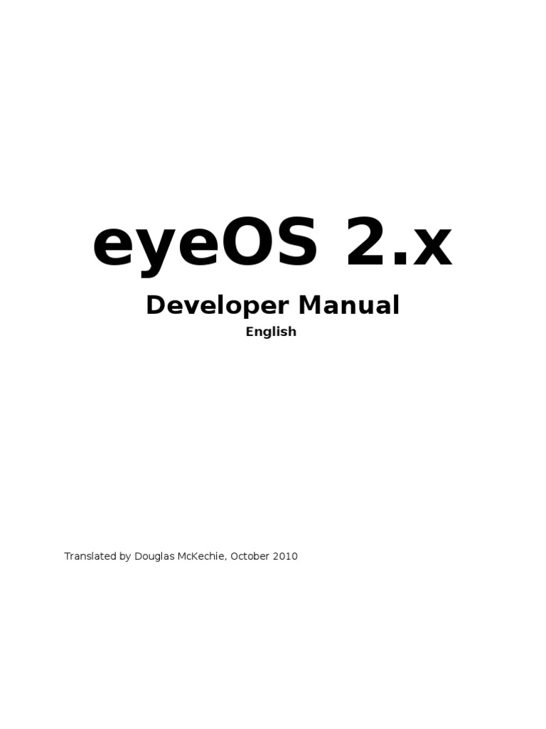 Eyeos Developer Manual - English | PDF | Java Script | Php