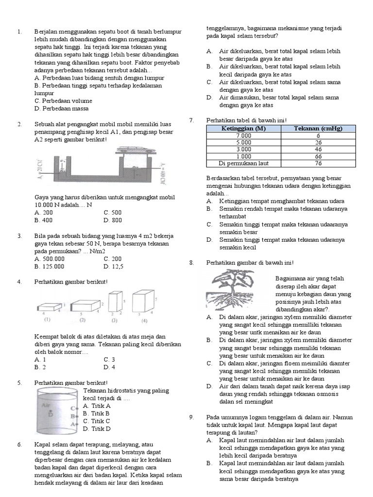 Soal Pas Ipa Kelas 8 Sem 2 | PDF
