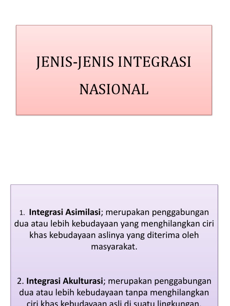 Jenis-Jenis Integrasi Nasional | PDF