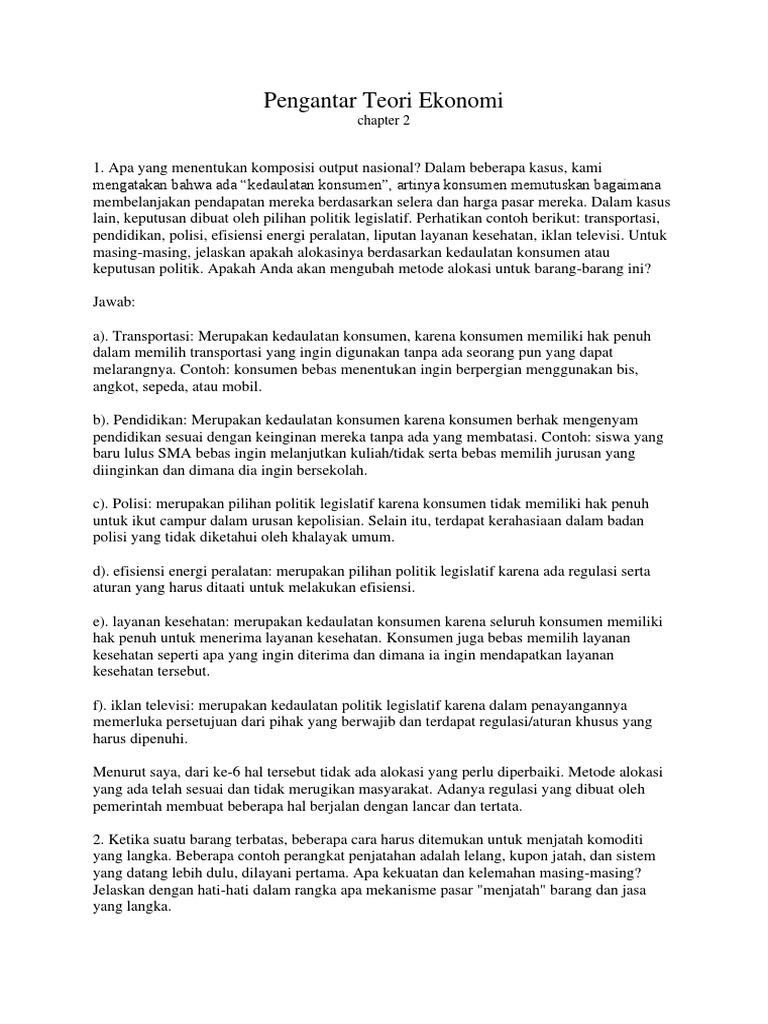 Kedaulatan Konsumen vs Keputusan Politik | PDF