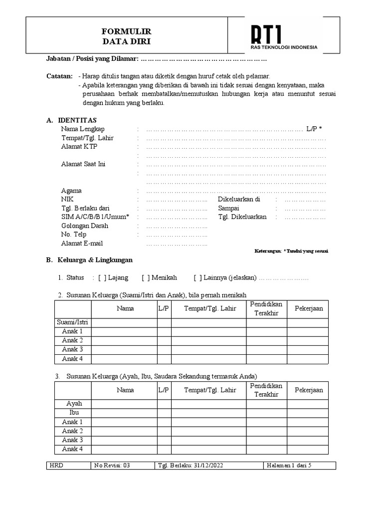 (Candidate Form) Rti | PDF