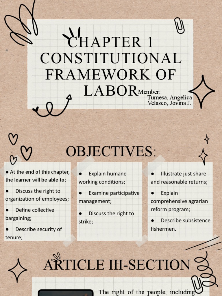 Chapter 1 Constitutional Framework of Labor 1 | PDF | Employment ...