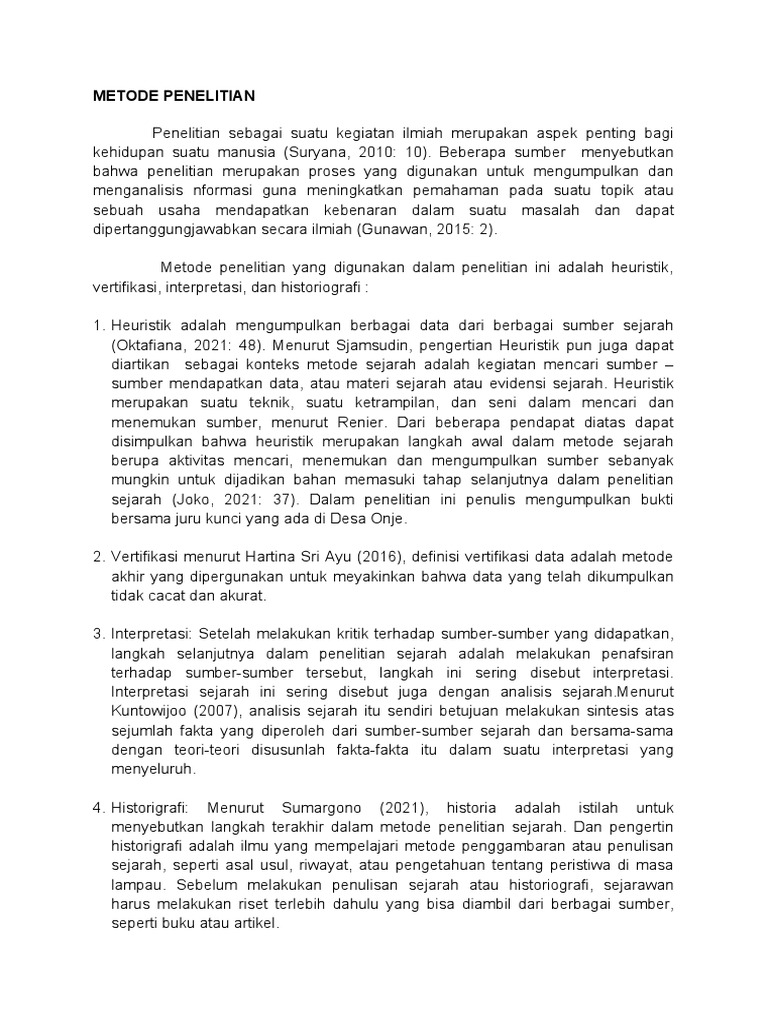 Metode Penelitian Sejarah | PDF