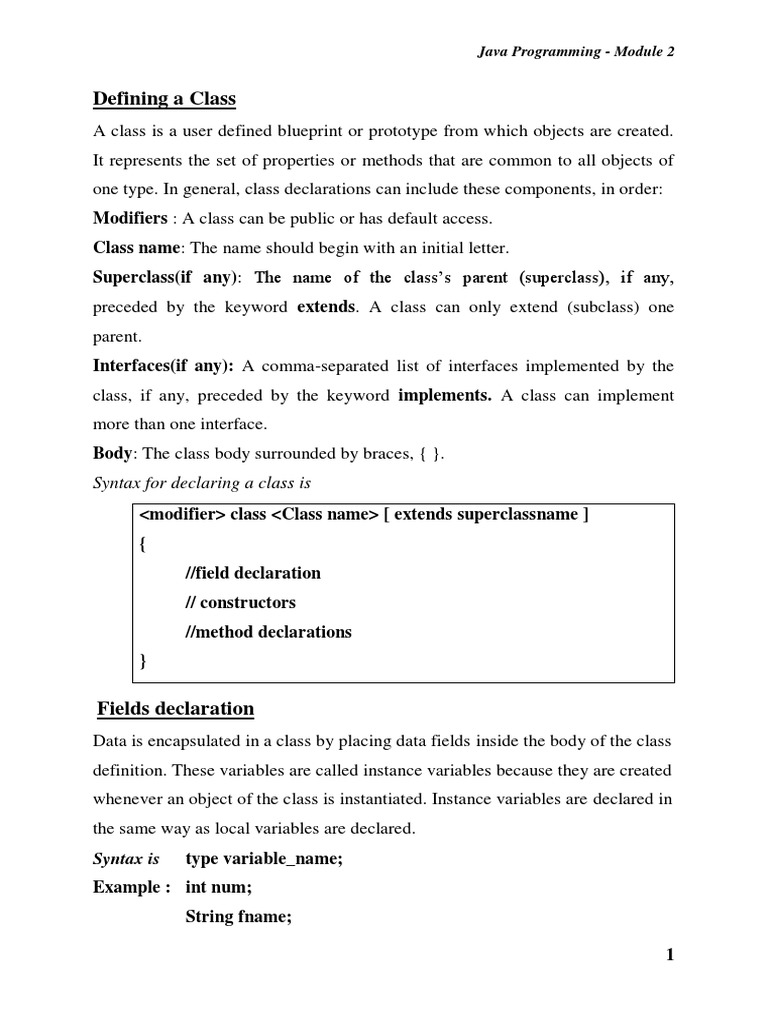 Module 2 Pdf Inheritance Object Oriented Programming Method Computer Programming