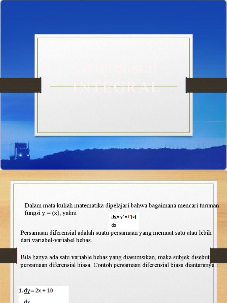 Differensial Dan Integral | PDF | Metode & Bahan Ajar | Teknologi ...