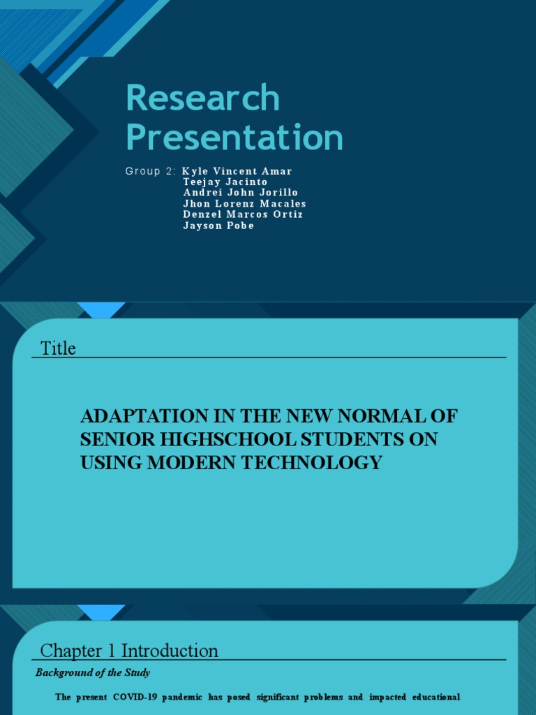 Adapting Senior High Students to Tech | PDF | Educational Technology ...