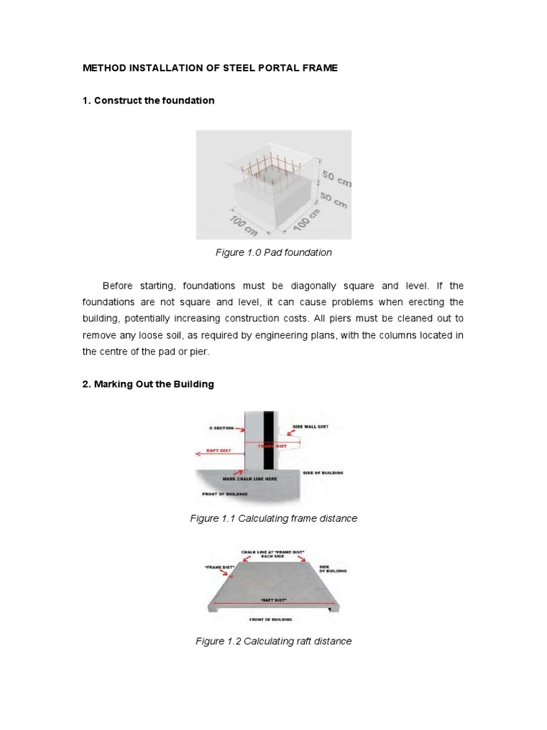 Steel Portal Frame Installation Guide | PDF | Roof | Screw