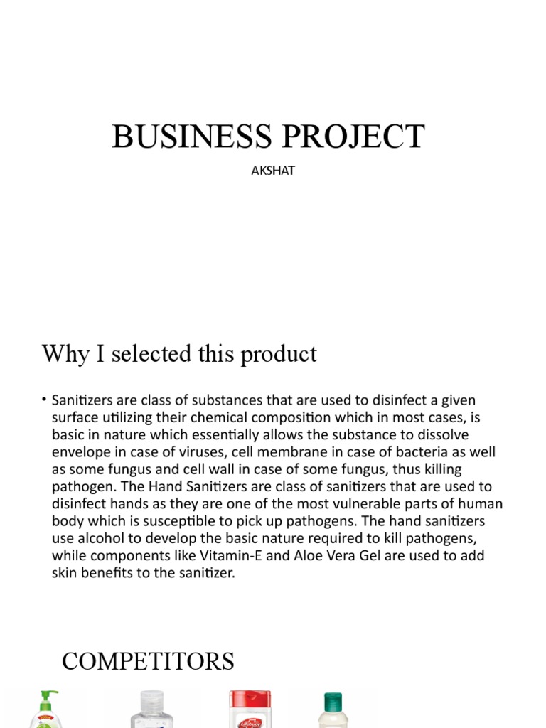 Business Project | PDF | Disinfectant | Public Health
