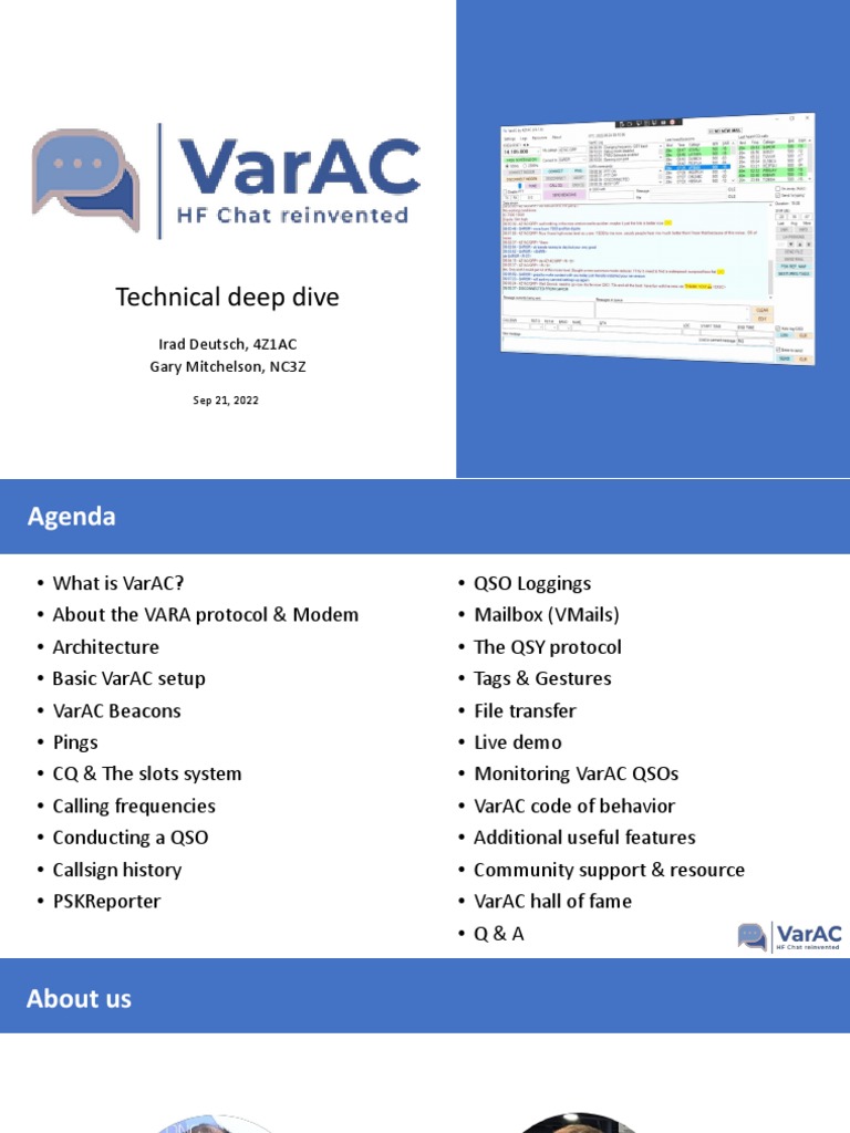 An In-Depth Technical Presentation on the Features and Capabilities of the VarAC Digital Chat ...