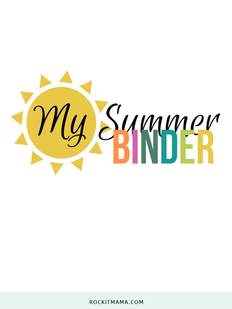 Summer Activity Binder | PDF