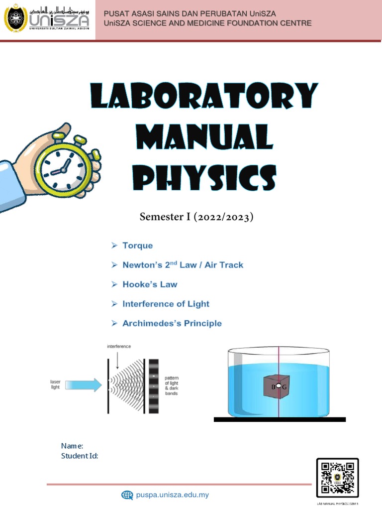 Lab Manual Physics I Sem 1 2022-2023 | PDF | Buoyancy | Force