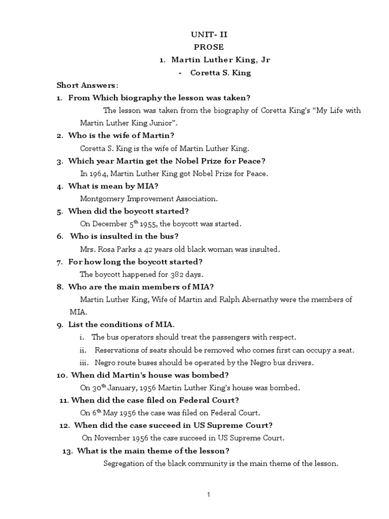 Martin Luther King | PDF | Martin Luther King Jr. | Rosa Parks