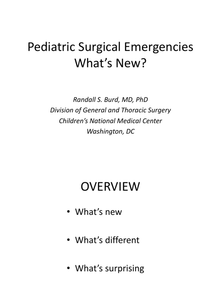 Pediatric Surgical Emergencies Overview | PDF | Surgery | Medical ...