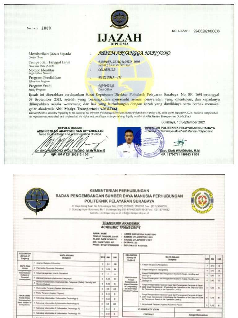 Ijazah Diploma III | PDF