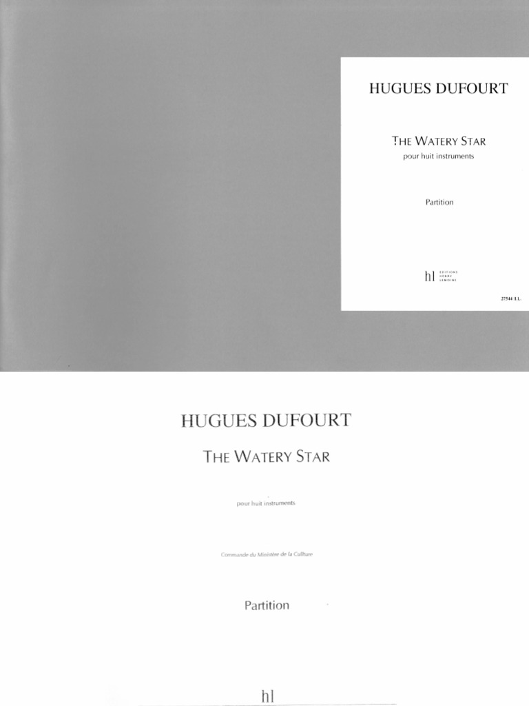 Dufourt - The Watery Star | PDF