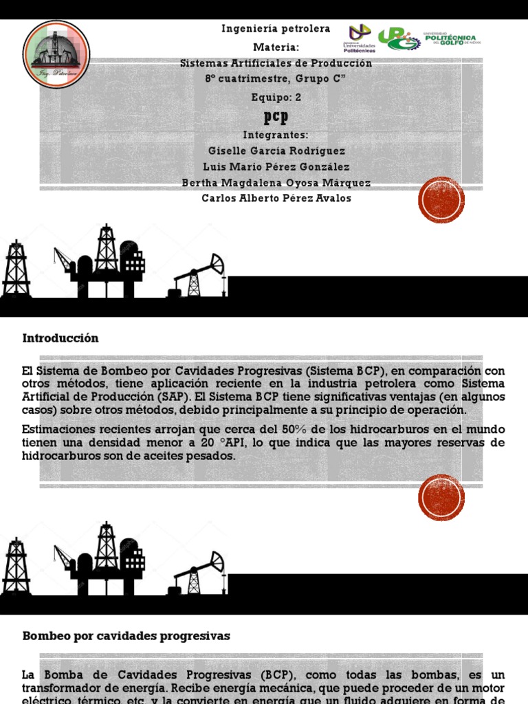 PCP SAP Terminada | Descargar gratis PDF | Gases | Bomba