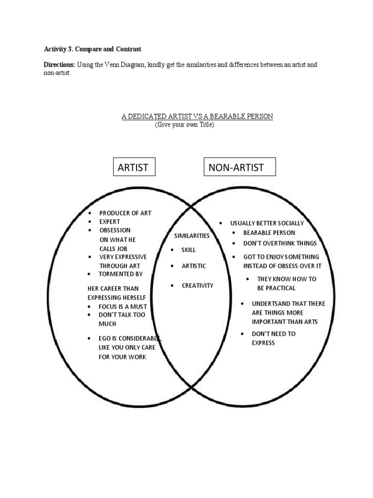 Activity 3. Compare and Contrast | PDF
