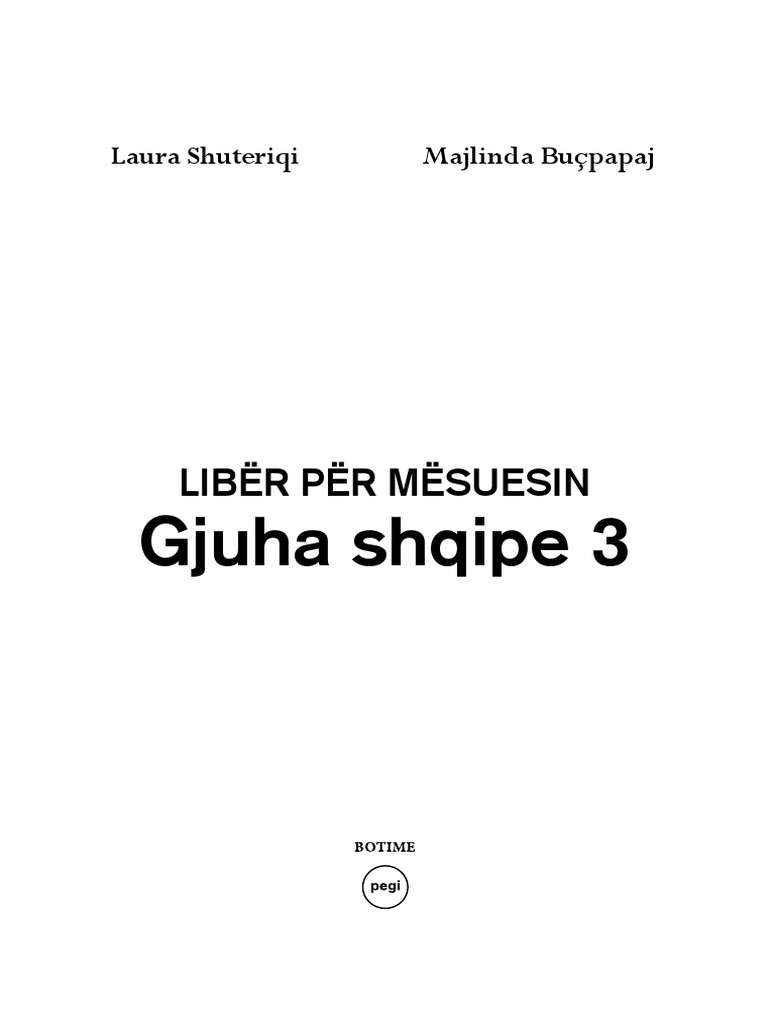 Gjuha Shqipe 3 | PDF