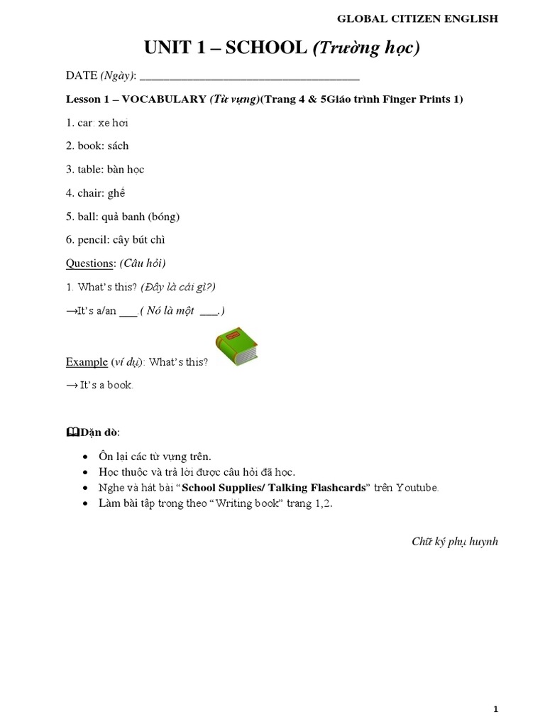 Class Journal HS1 | PDF