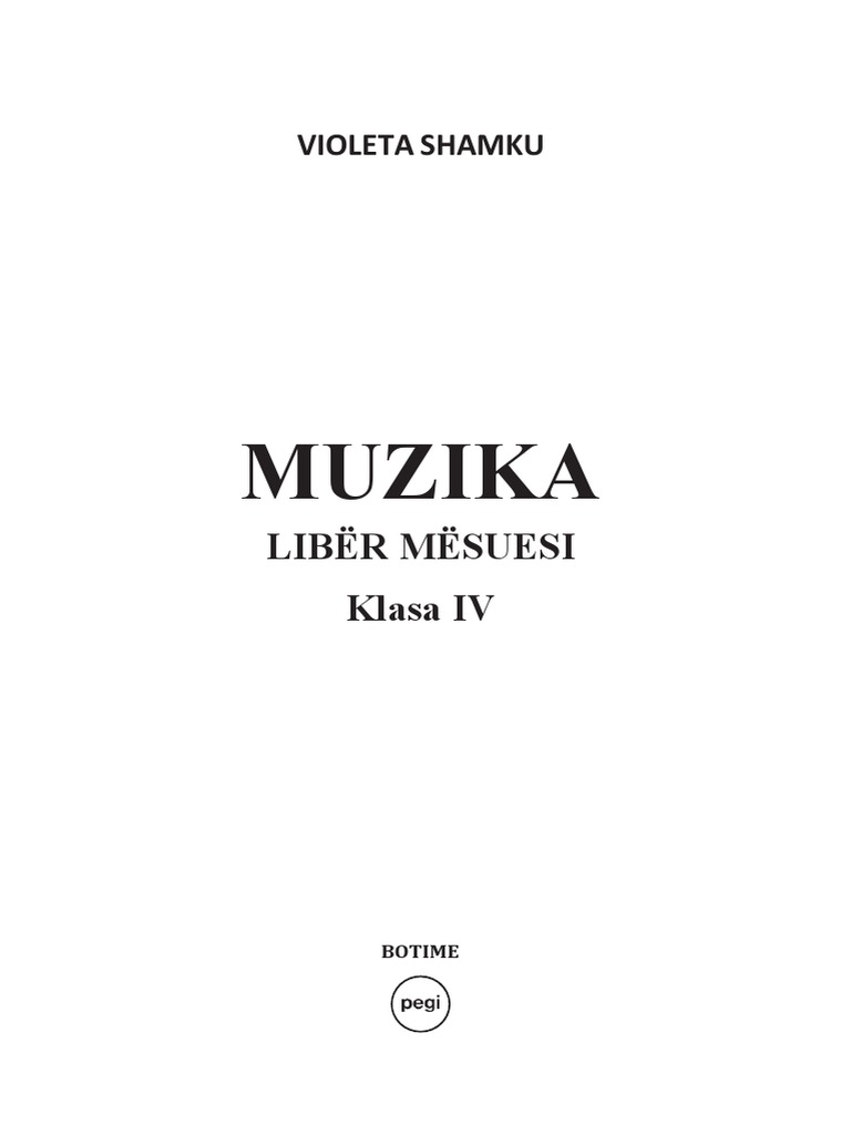 Muzika 4 - Liber Per Mesuesin | PDF