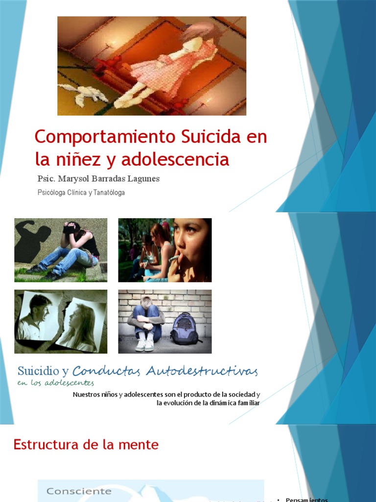 Comportamiento Suicida en La Niñez y Adolescencia | PDF | Suicidio | Adolescencia