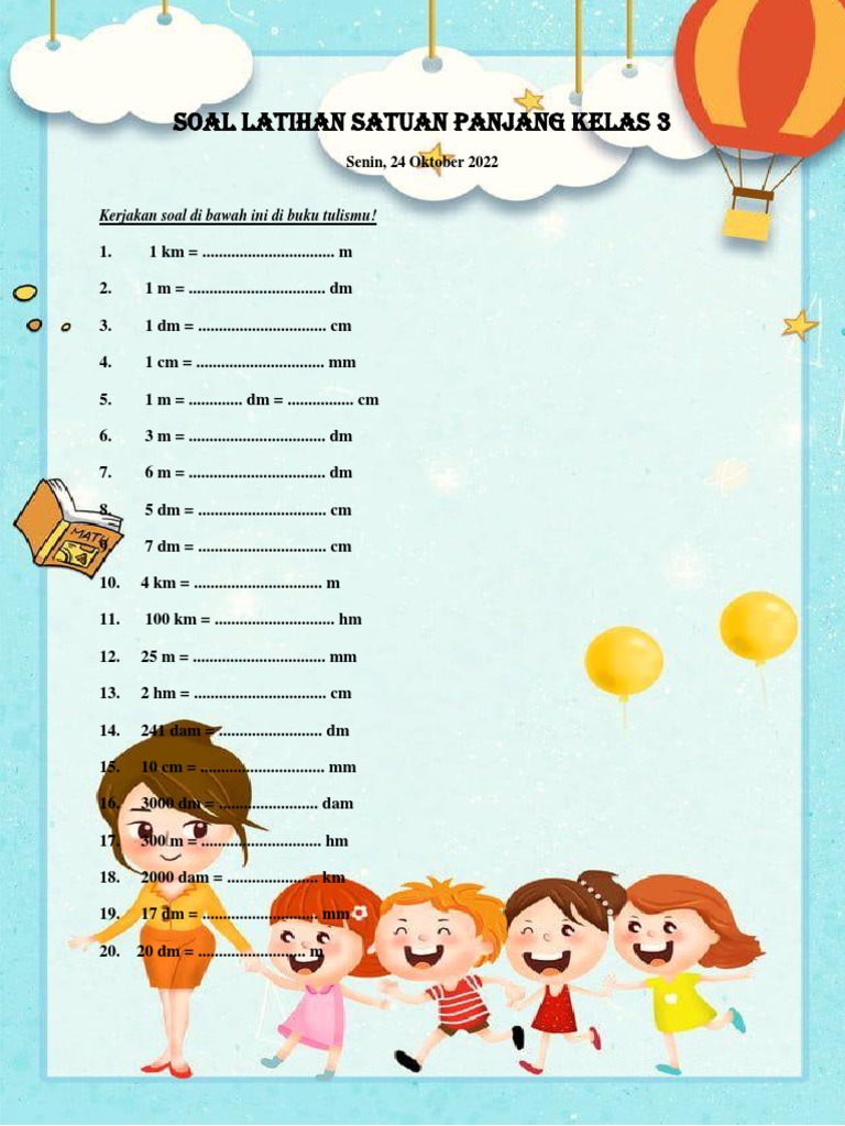 Soal Latihan Satuan Panjang Kelas 3 | PDF
