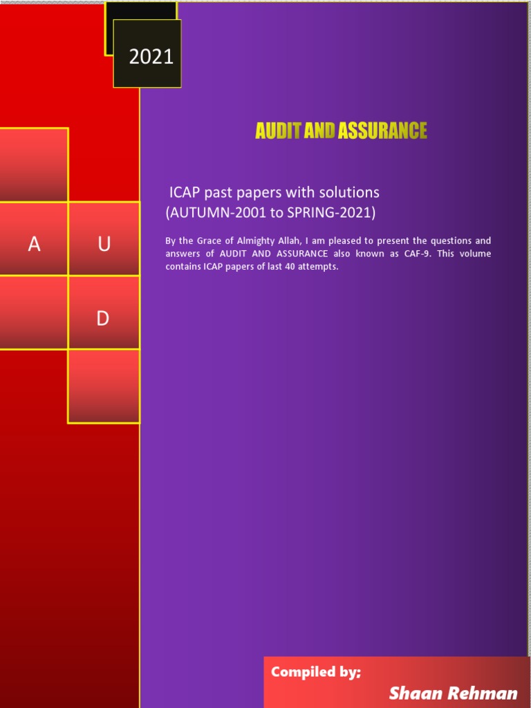 Audit Updated Past Papers | PDF | Financial Audit | Auditor's Report