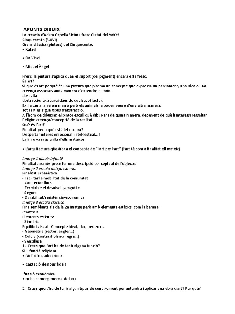 Apunts Dibuix | PDF