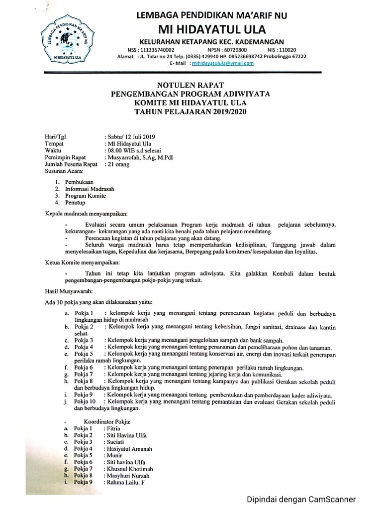 Pertemuan Rutin Dengan Komite Sekolah Pdf