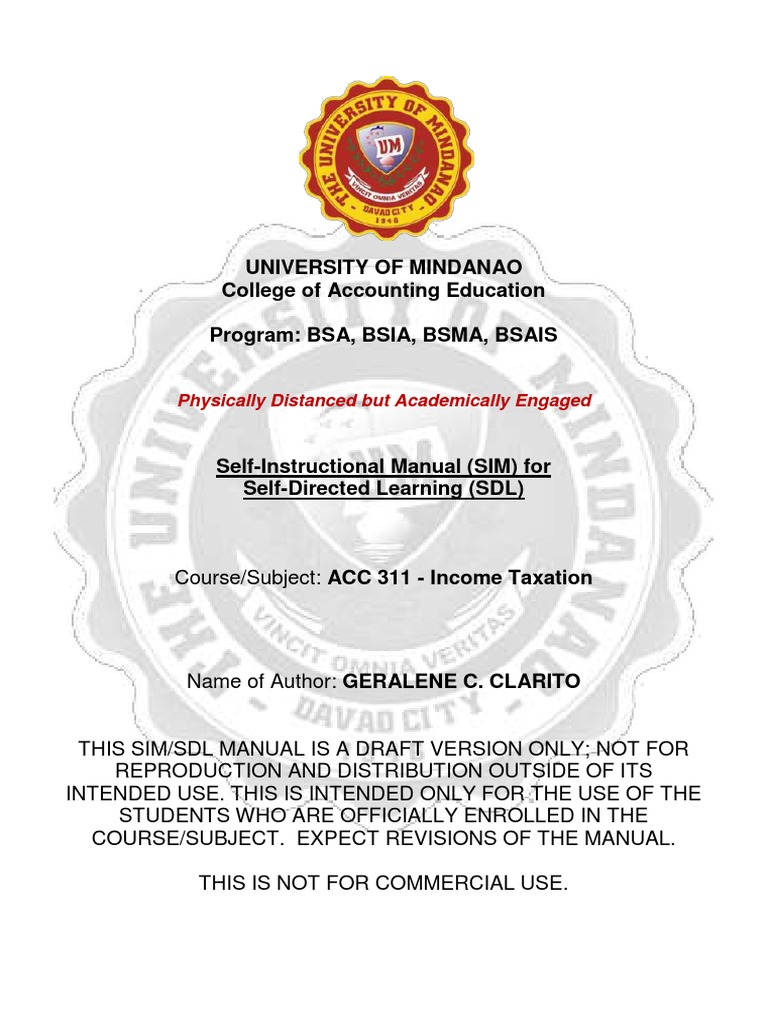 ACC 311 Module | PDF | Taxes | Taxpayer