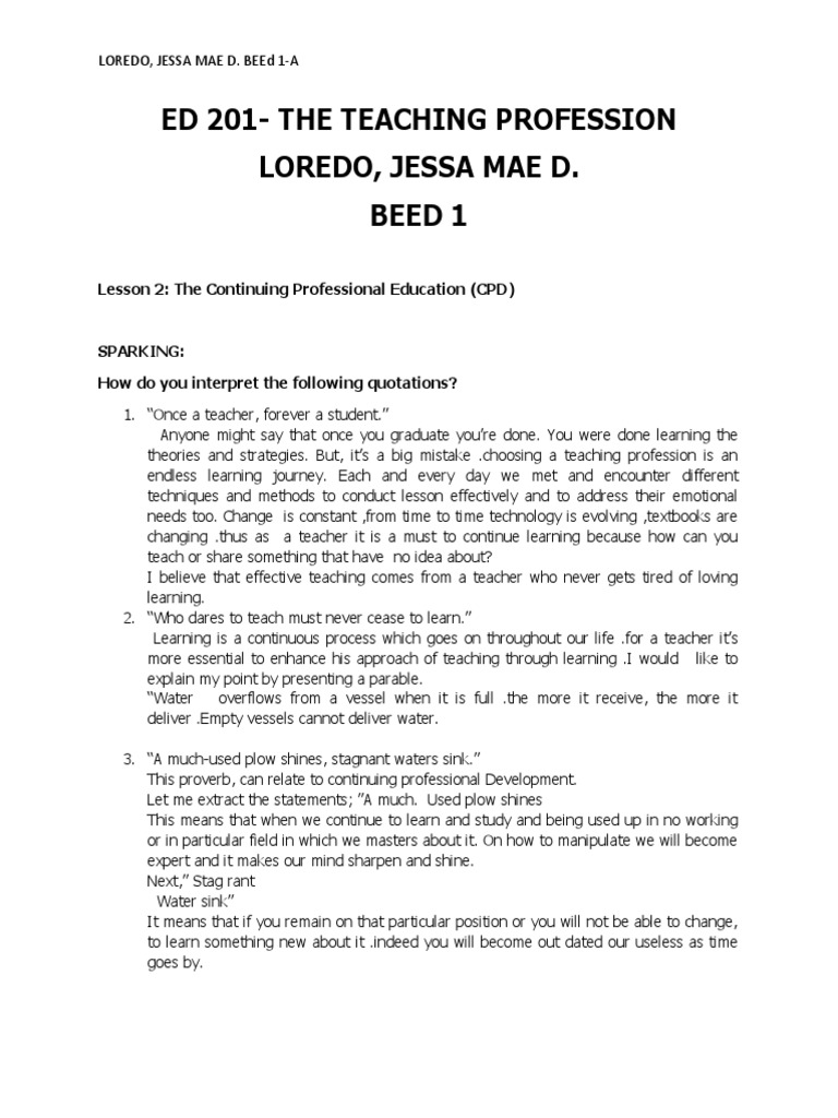 LESSON 2 3. Teaching Profession | PDF | Teachers | Teaching Method