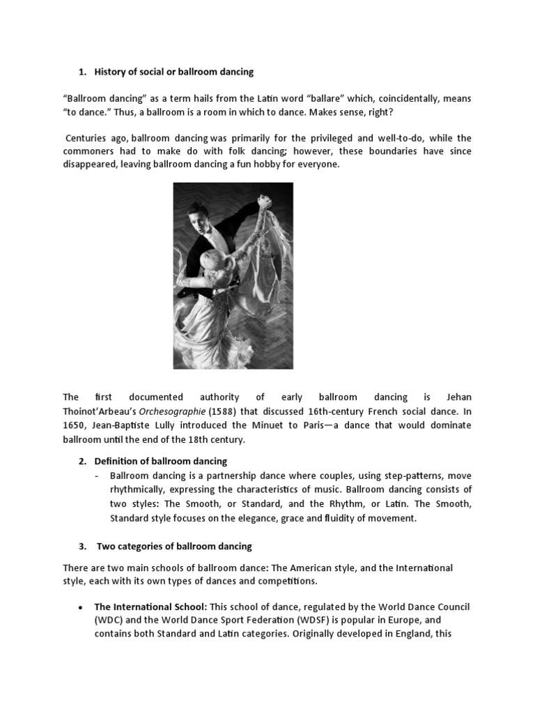 Ballroom Dancing | PDF | Ballroom Dance | Physical Exercise